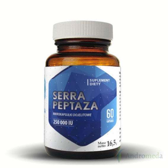 Serrapeptaza mikrokapsułki dojelitowe 60k Hepatica - Bio sklep Andromeda